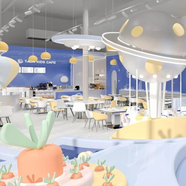Space-Themed Play Cafe Parent Lounge Design | KoalaPlay