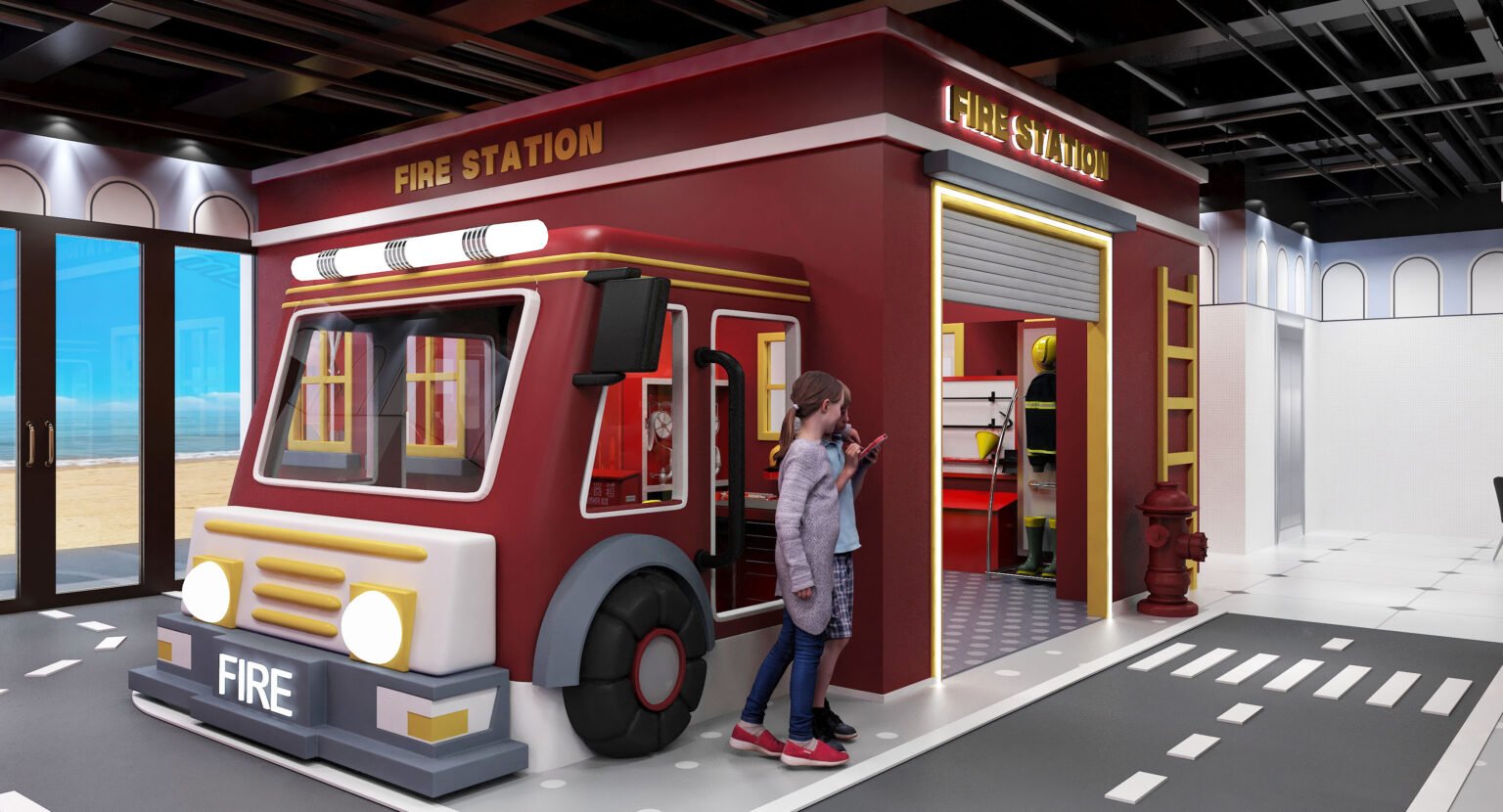 Interactive Fire Station: Safe & Educational Kids' Equipment